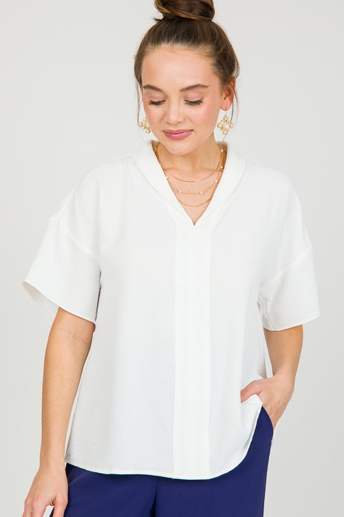 Maria Blouse, Off White - New Arrivals - The Blue Door Boutique