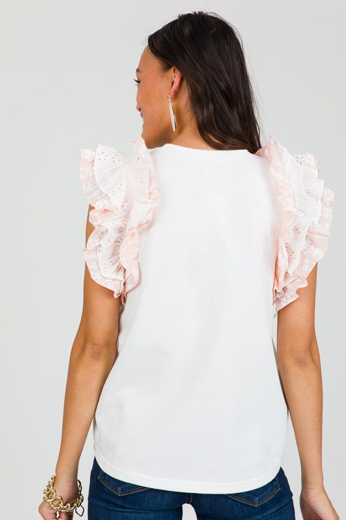 Oh My Darling Top, Cream - SALE - The Blue Door Boutique