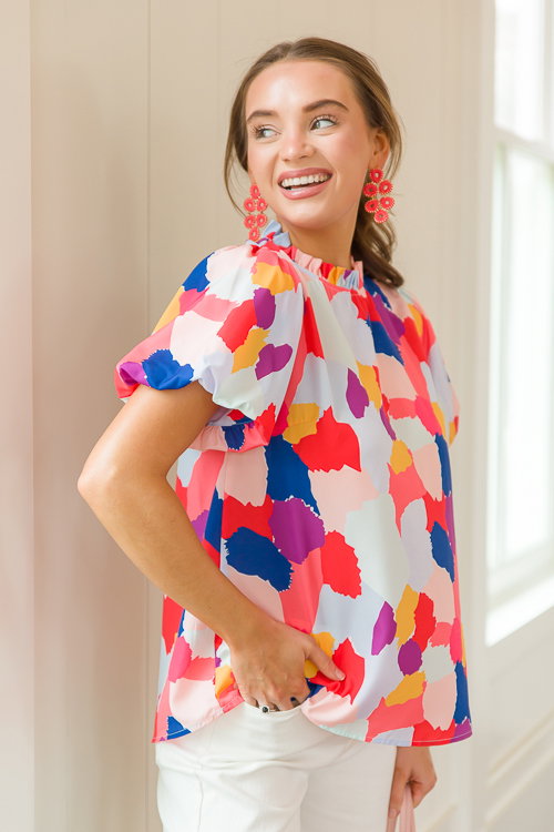 Party Pops Top, Multi - Tops - The Blue Door Boutique