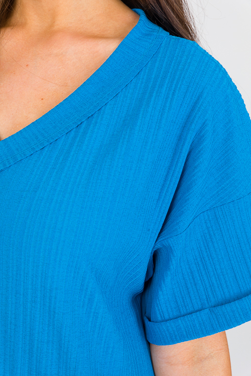 Rib Knit Maxi, Blue - New Arrivals - The Blue Door Boutique