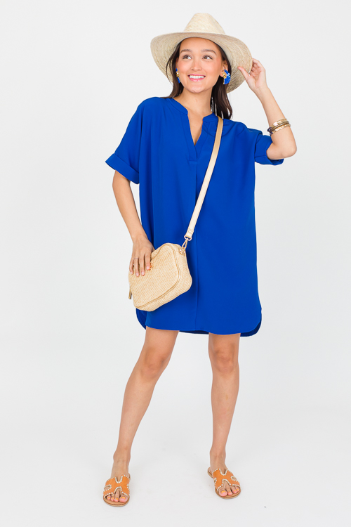 Top Notch Dress, Royal - New Arrivals - The Blue Door Boutique