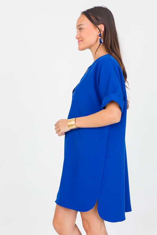 Top Notch Dress, Royal - New Arrivals - The Blue Door Boutique