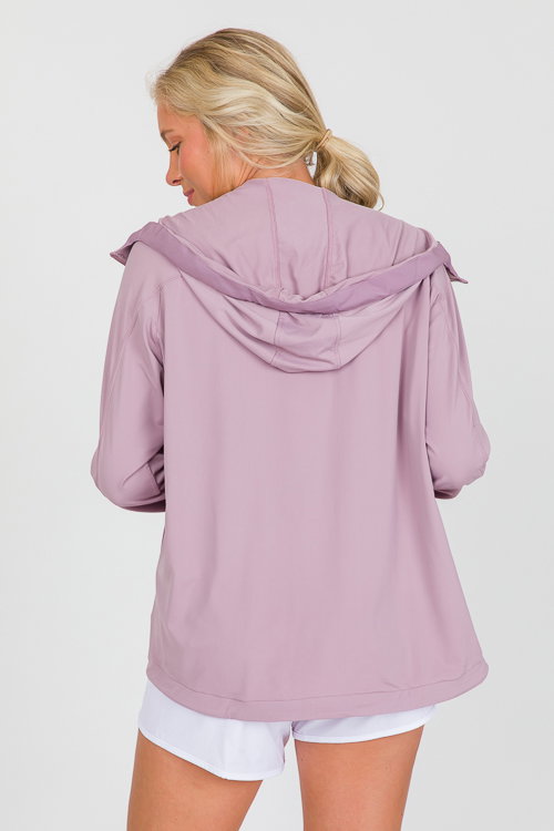 Stretchy Active Jacket, Dusty Grape - Tops - The Blue Door Boutique