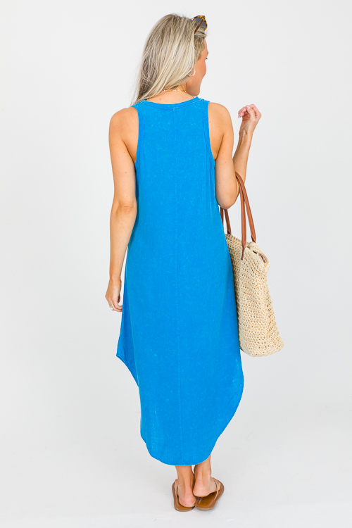 Azure Linen Midi - SALE - The Blue Door Boutique