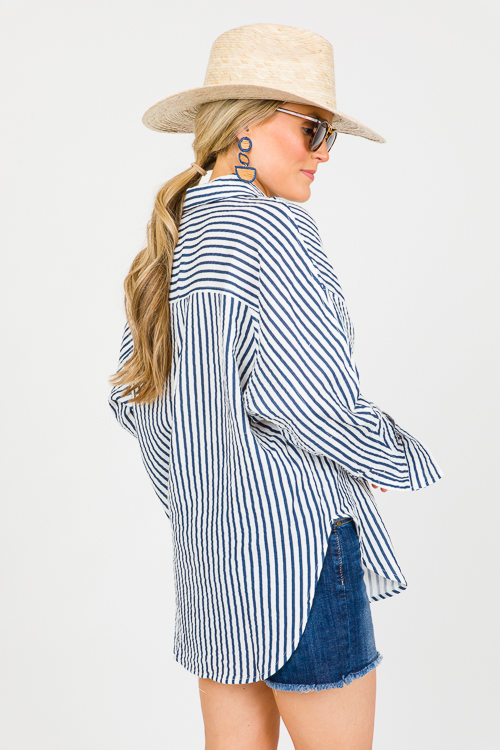 Nautican Cotton Button Down - SALE - The Blue Door Boutique