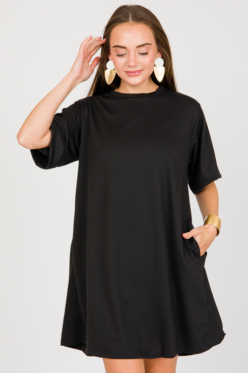 Cory Knit Dress, Black - New Arrivals - The Blue Door Boutique