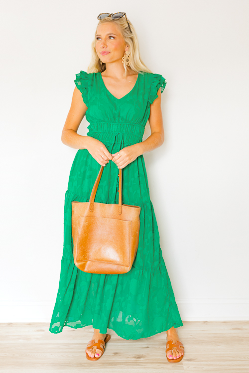 Beautiful Texture Maxi, Kelly Green - New Arrivals - The Blue Door Boutique