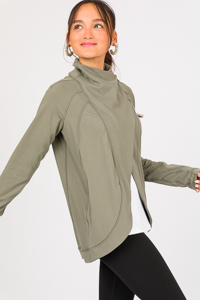 Butter Cowl Jacket, Grey Sage - New Arrivals - The Blue Door Boutique