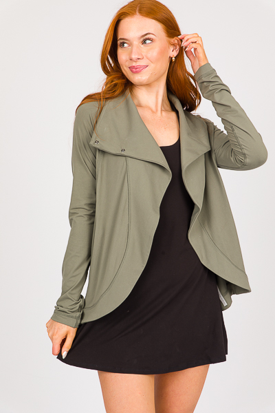 Butter Cowl Jacket, Grey Sage - New Arrivals - The Blue Door Boutique