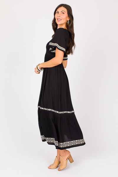Talia Smock Maxi, Black - New Arrivals - The Blue Door Boutique