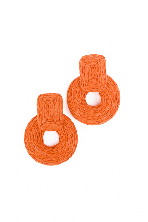 Raffia Door Knocker, Orange - Jewelry - Accessories - The Blue Door ...