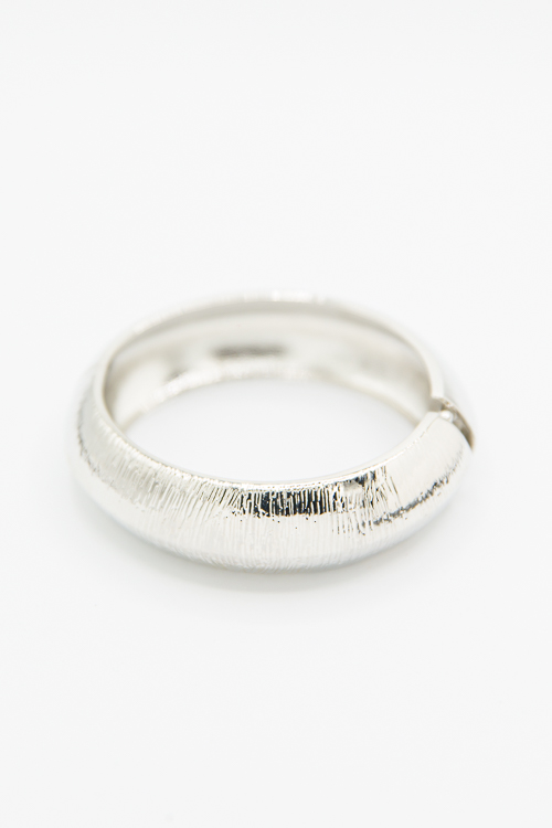 Wright Textured Bangle, Silver - Jewelry - Accessories - The Blue Door Boutique