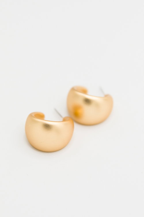 Matte Gold Gradual Hoops - Jewelry - Accessories - The Blue Door Boutique