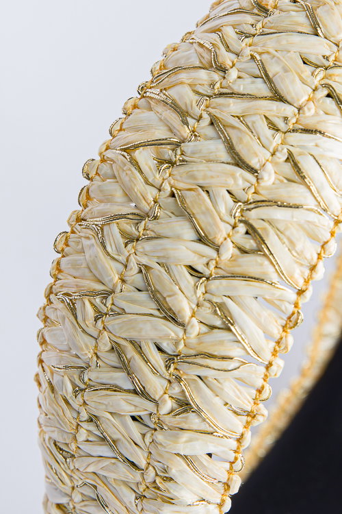 Metallic Rattan Headband - Headbands & Hats - Accessories - The Blue ...