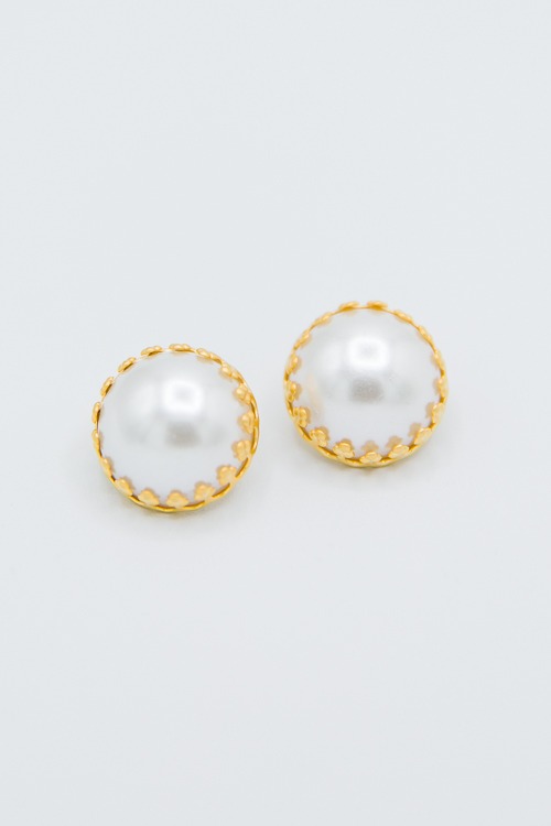 Statement Pearl Studs - Jewelry - Accessories - The Blue Door Boutique