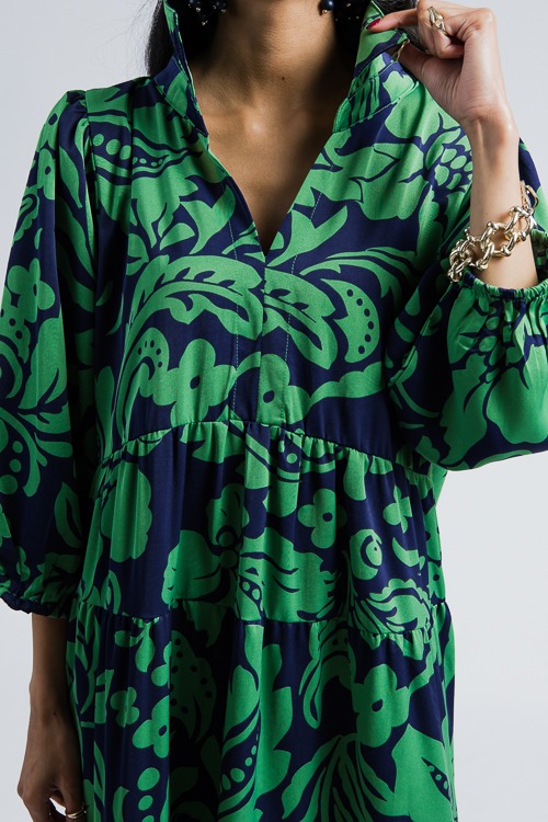 Alma Floral Mix Midi, Navy - New Arrivals - The Blue Door Boutique