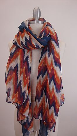Fire Print Scarf - Accessories - The Blue Door Boutique