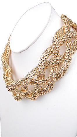 Braided Coil Necklace - Accessories - The Blue Door Boutique