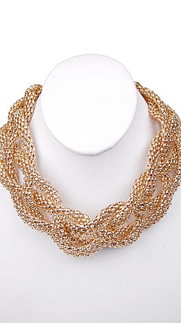 Braided Coil Necklace - Accessories - The Blue Door Boutique