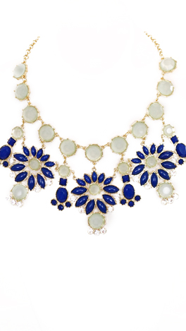 Flower Power Necklace, Blue - Accessories - The Blue Door Boutique