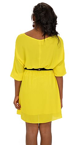 Solid Ground Dress, Lemon - Dresses - The Blue Door Boutique