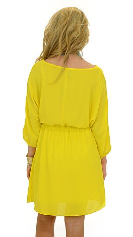 Solid Ground Dress, Lemon - Dresses - The Blue Door Boutique