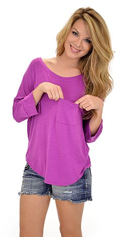 Best Ever Tee, Violet - Tops - The Blue Door Boutique