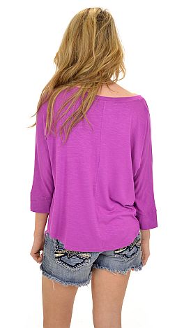 Best Ever Tee, Violet - Tops - The Blue Door Boutique