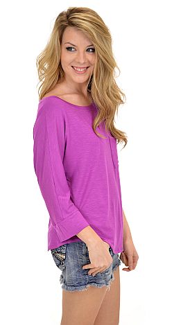Best Ever Tee, Violet - Tops - The Blue Door Boutique