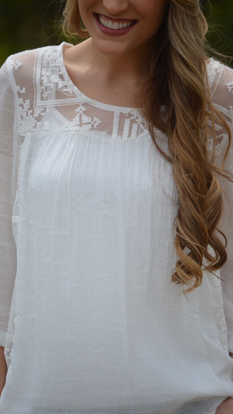 Sheer T-Back Top - Tops - The Blue Door Boutique