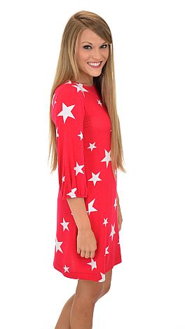 Basic Boatneck, Red Star - Dresses - The Blue Door Boutique