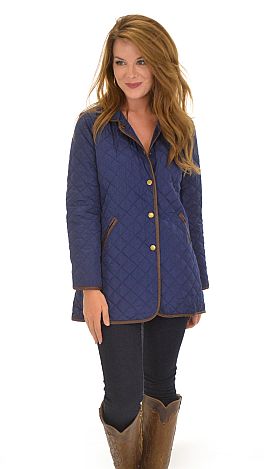 Princess Kate Jacket, Navy - The Blue Door Boutique