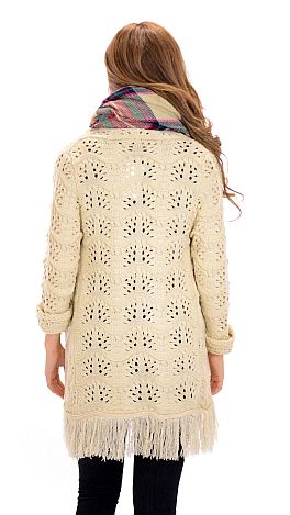 Crochet Waves Cardigan - The Blue Door Boutique