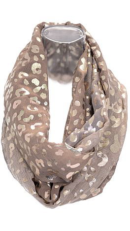 Metallic Cheetah Scarf - Accessories - The Blue Door Boutique