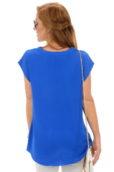 Grant Park Top, Blue - Tops - The Blue Door Boutique