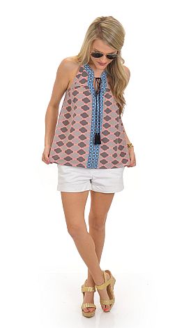 Step by Step Tank - Tops - The Blue Door Boutique