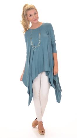Soft Swing Tunic, Seafoam - Tops - The Blue Door Boutique