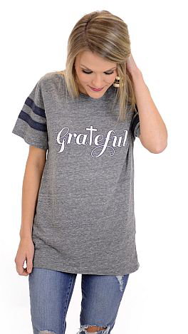 Grateful Tee - Tops - The Blue Door Boutique