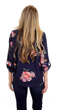 Botanical Garden Blouse - Tops - The Blue Door Boutique