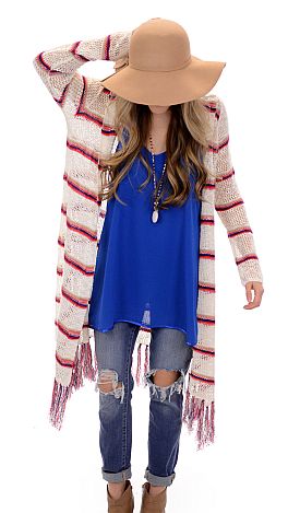 All American Duster - Tops - The Blue Door Boutique