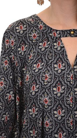 Fig Print Tunic - Tops - The Blue Door Boutique