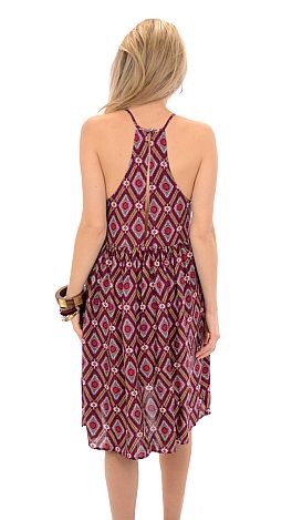 Boho Print Frock - Dresses - The Blue Door Boutique