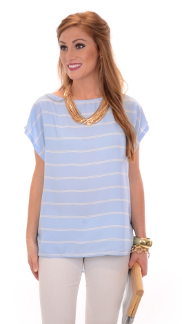 Set Sail Boxy Top - Tops - The Blue Door Boutique