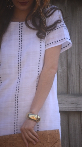 Embroidered Stripes Frock - Dresses - The Blue Door Boutique