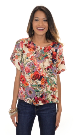 Petal Perfect Top - Tops - The Blue Door Boutique