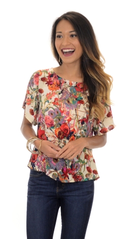 Petal Perfect Top - Tops - The Blue Door Boutique