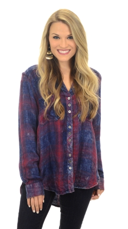 Super Soft Plaid Shirt - Tops - The Blue Door Boutique