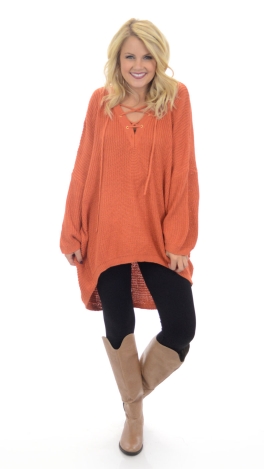 The Pinterest Sweater, Rust - Tops - The Blue Door Boutique