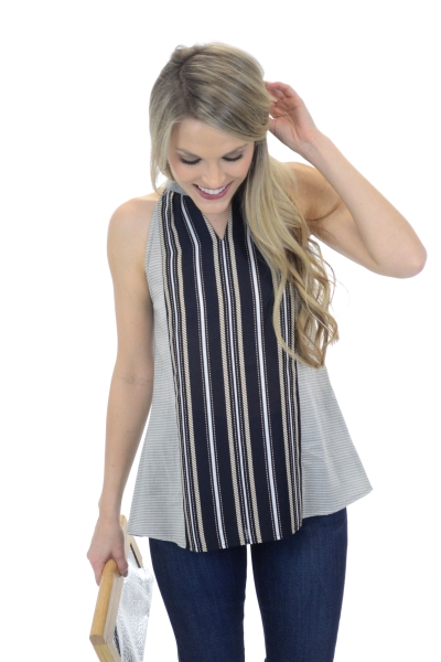 Hartley Halter Top - Short Sleeve & Sleeveless - Tops - The Blue Door ...