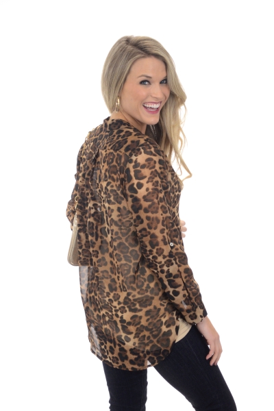 Essential Leopard Blouse - 3/4 & Long Sleeve - Tops - The Blue Door ...